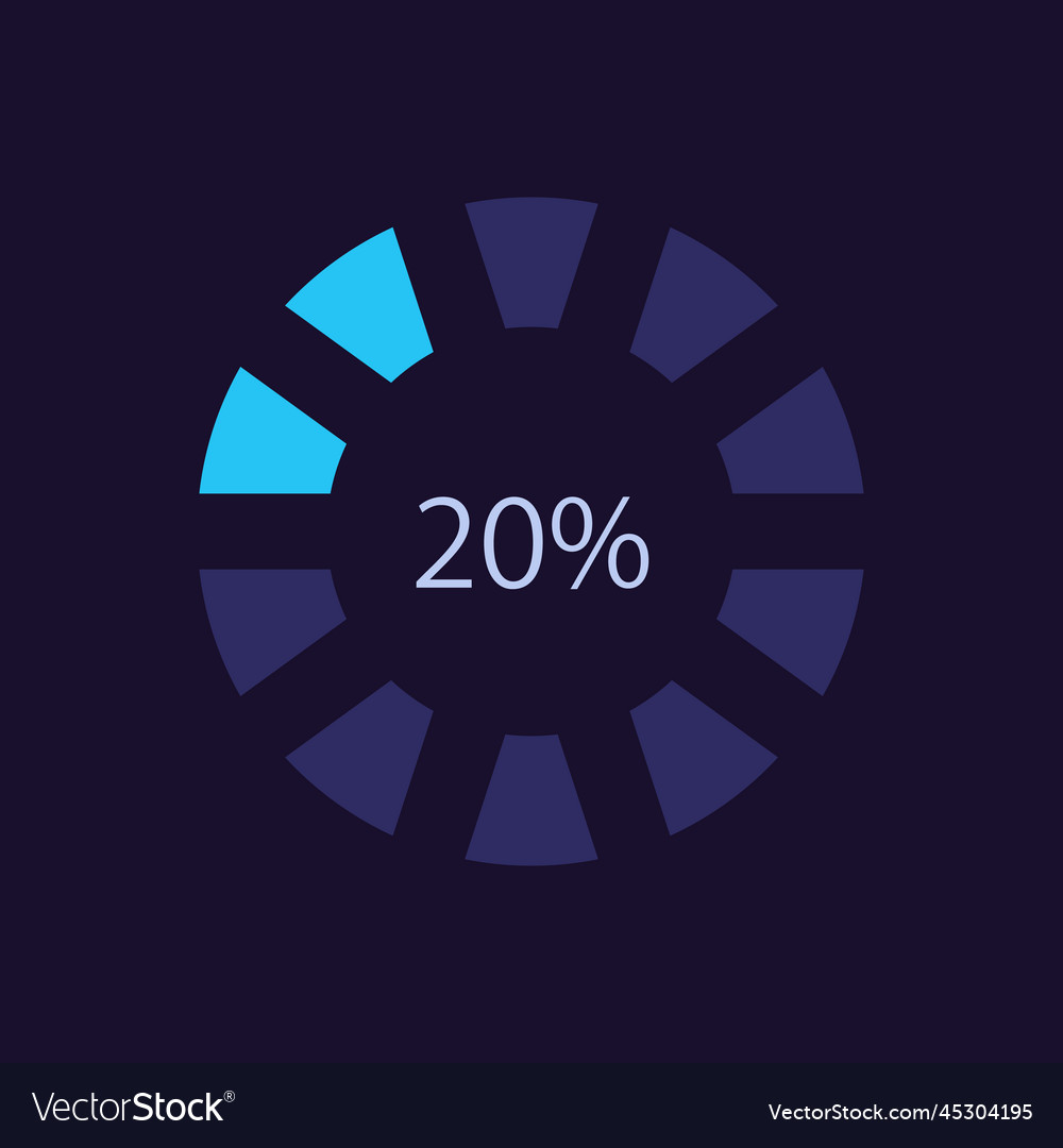 Segmented circle progress bar infographic chart Vector Image Segmented circle progress bar infographic chart Vector Image