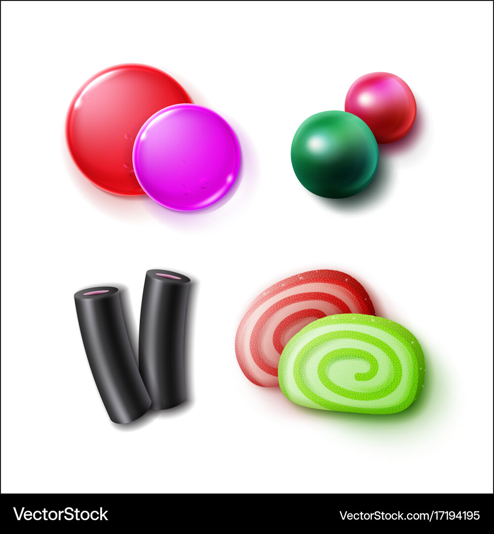 Set of candies Royalty Free Vector Image - VectorStock
