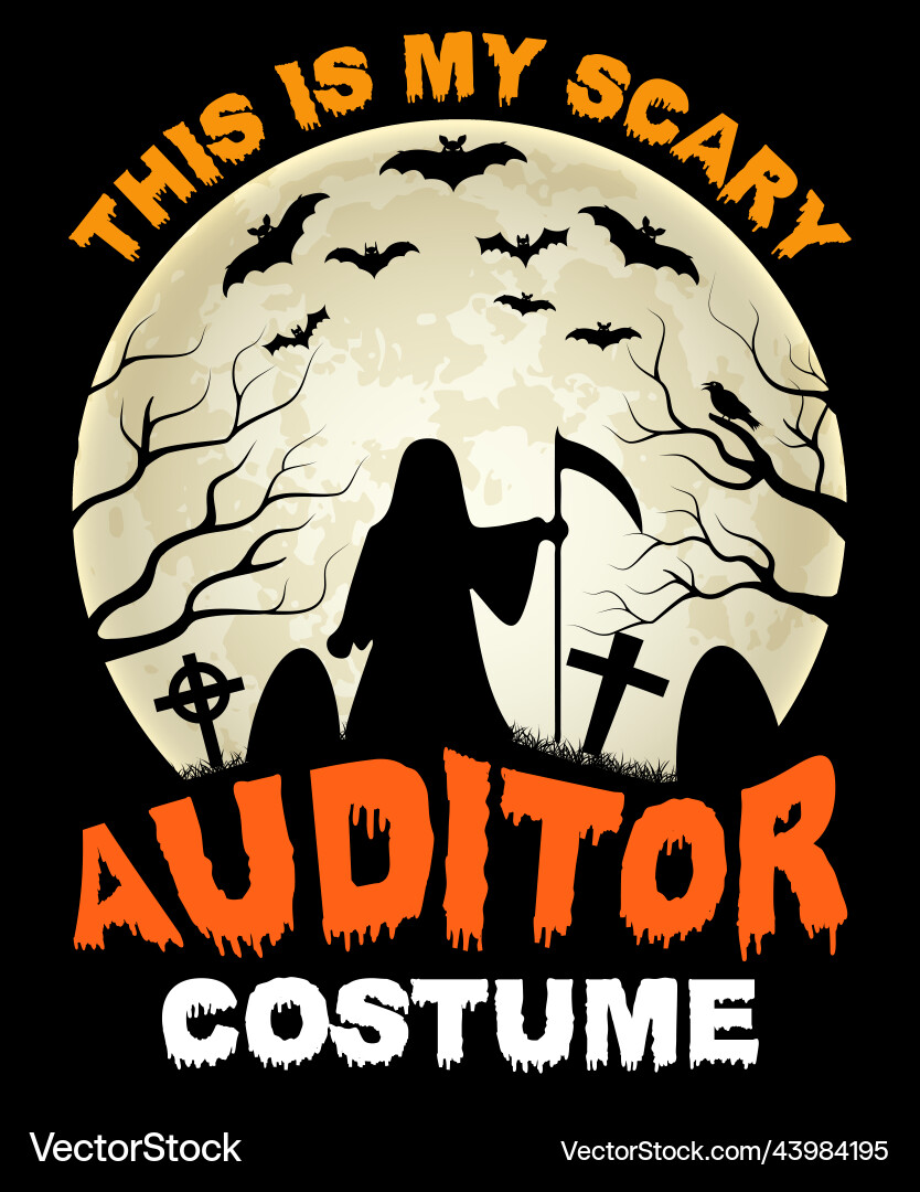 This is my scary auditor costume Royalty Free Vector Image