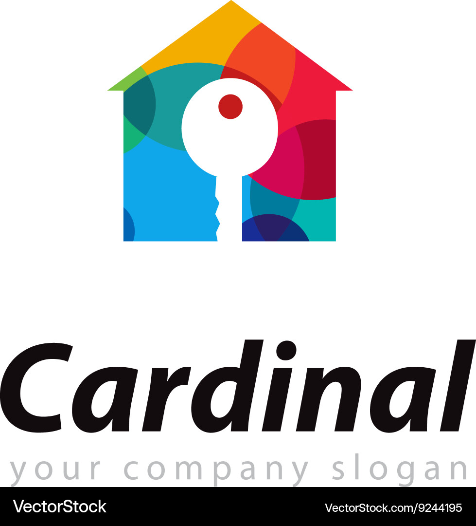Vibrant multicolored real estate logo design Vector Image