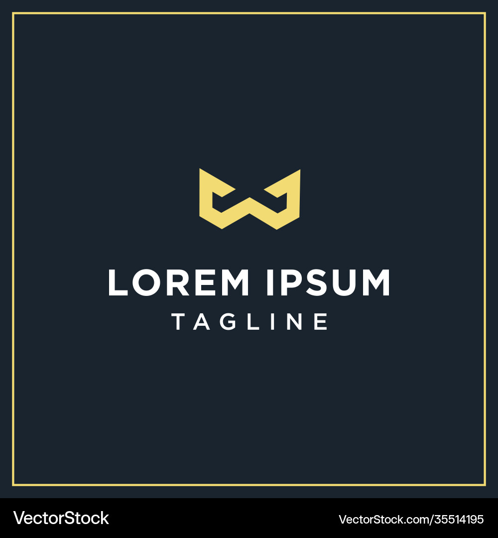 W monogram logo Royalty Free Vector Image - VectorStock