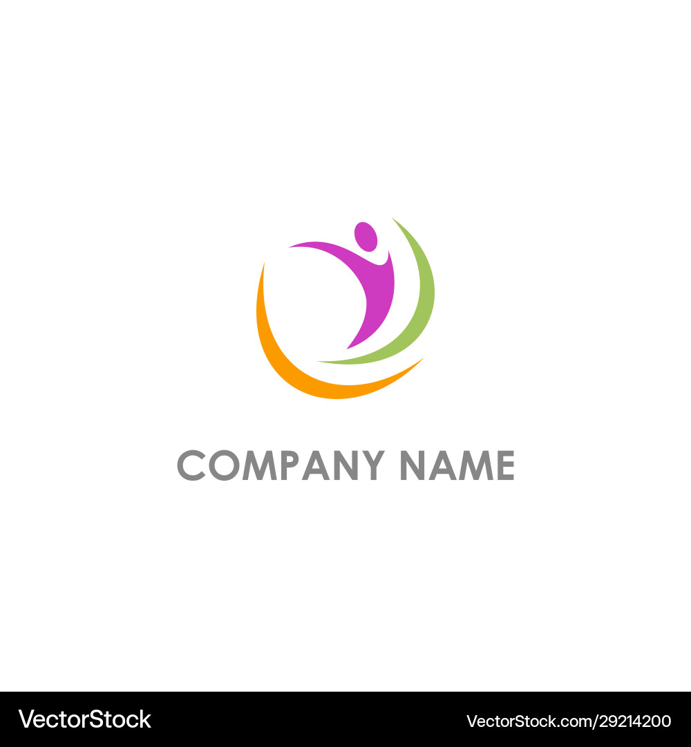 Active people wellness beauty logo Royalty Free Vector Image