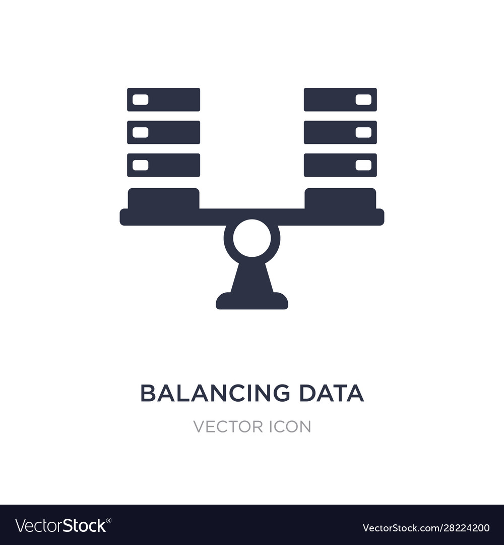 Balancing data icon on white background simple Vector Image