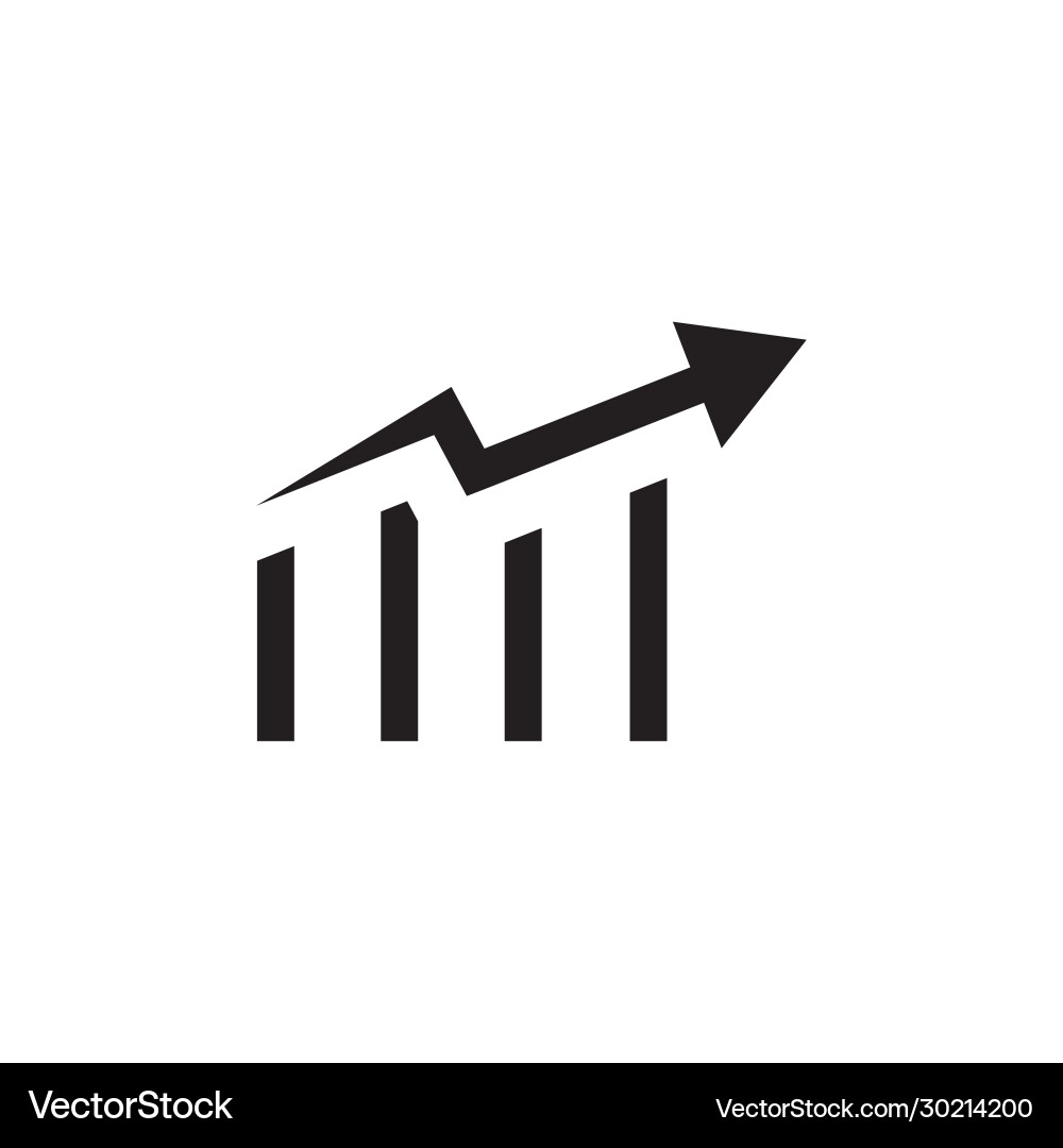 Chart graphic icon logo design for business Vector Image