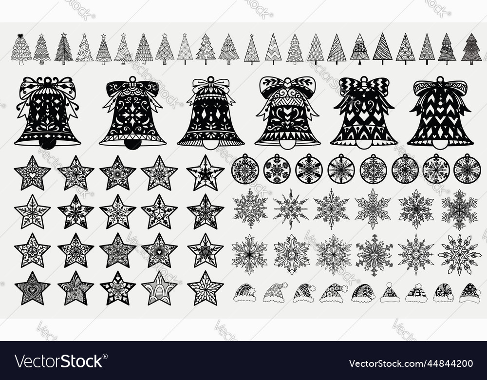 Christmas bundle Royalty Free Vector Image - VectorStock