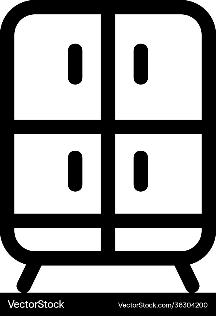 Cupboard icon or logo isolated sign symbol Vector Image