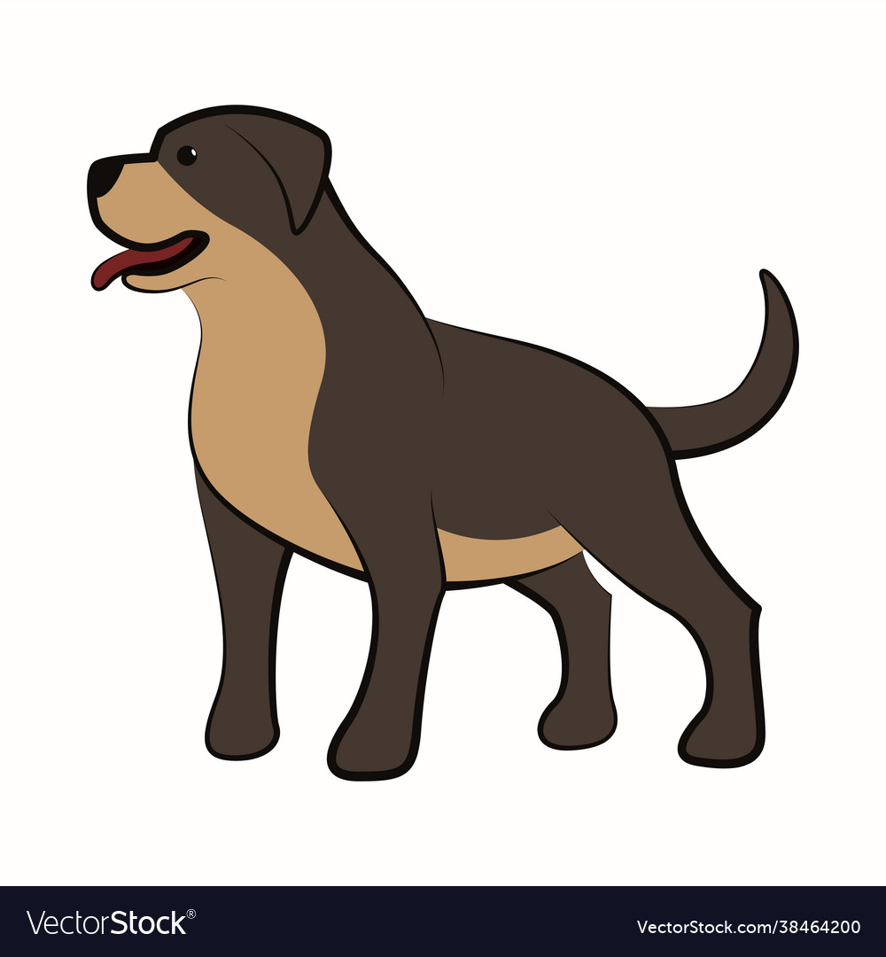 Cute cartoon icon a big dog Royalty Free Vector Image