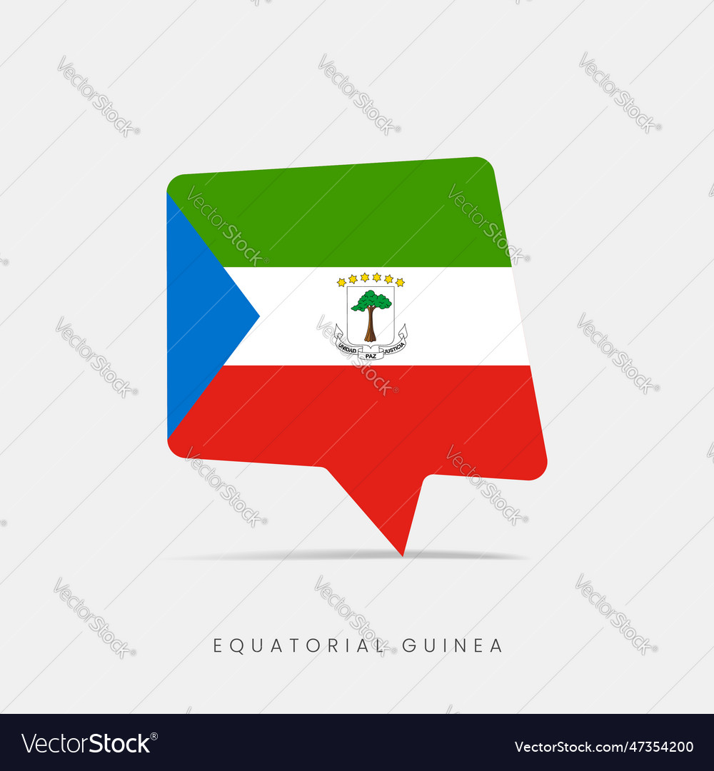 Equatorial guinea flag bubble chat icon Royalty Free Vector