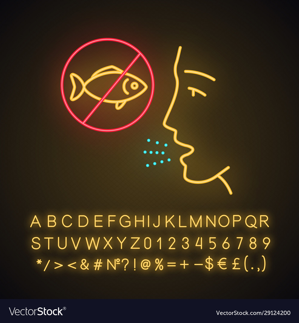 Fish Allergy App Icon Royalty Free Vector Image