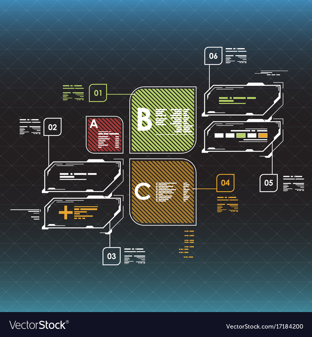 Infographic elements head-up display elements Vector Image
