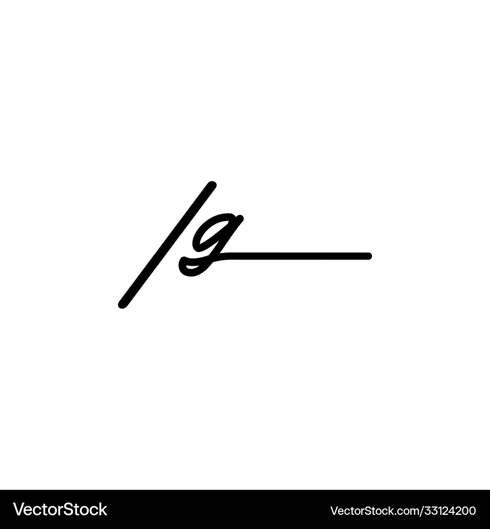 Letter ig signature logo template Royalty Free Vector Image