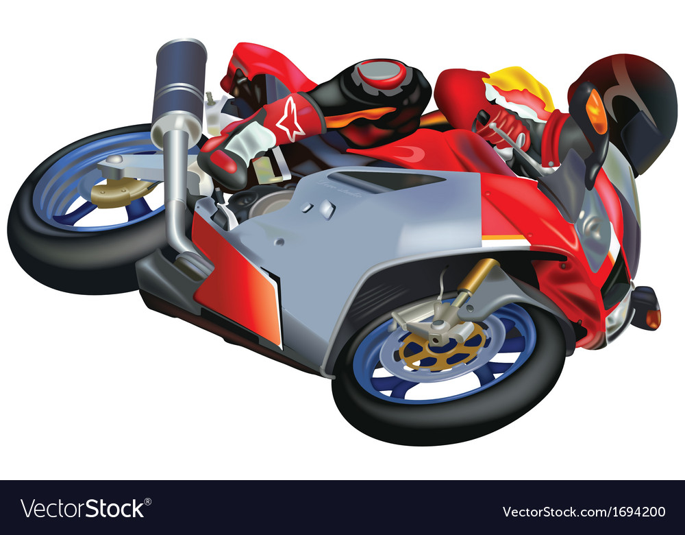Motorcycle Racing Royalty Free Vector Image Vectorstock