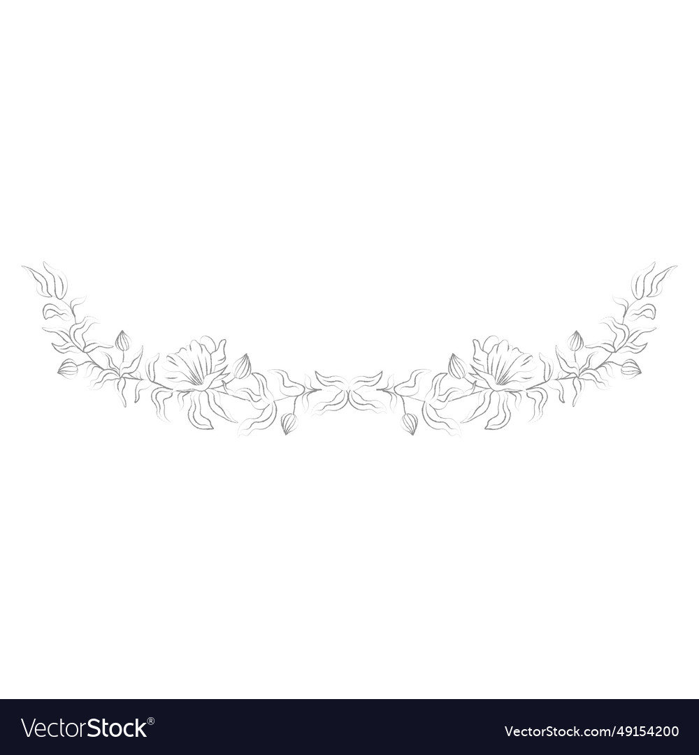 Rectangular composition of linear branches Vector Image