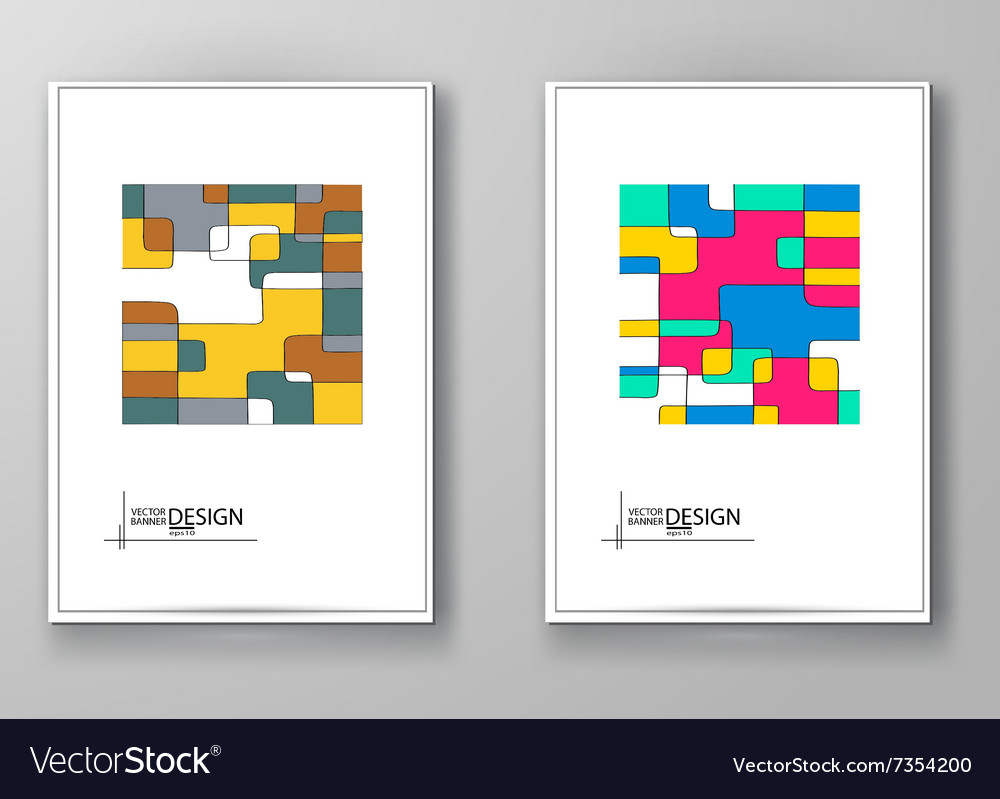 Set of abstract design templates Royalty Free Vector Image
