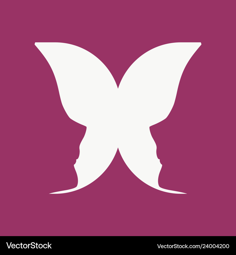 Silhouettes of two head Royalty Free Vector Image