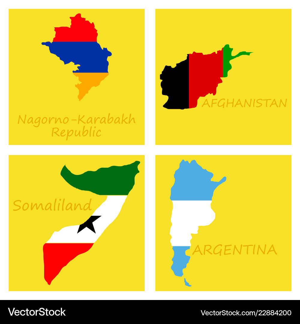 World map-countries in color on white background Vector Image