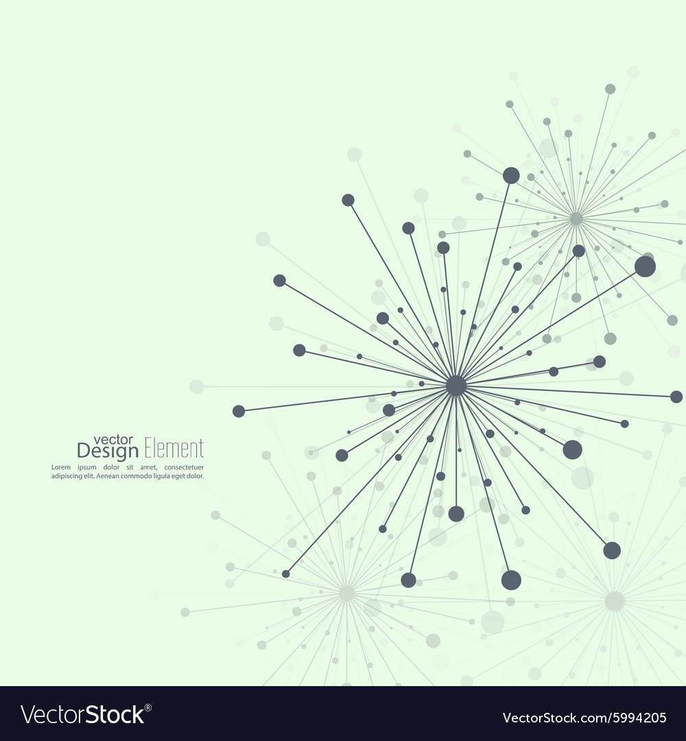 Array with dynamic emitted particles Royalty Free Vector