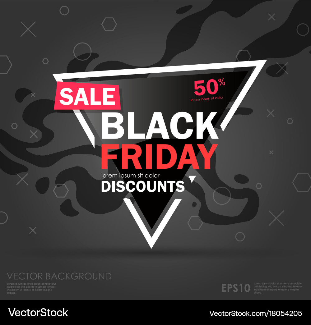 Black friday sale design conceptual layout Vector Image