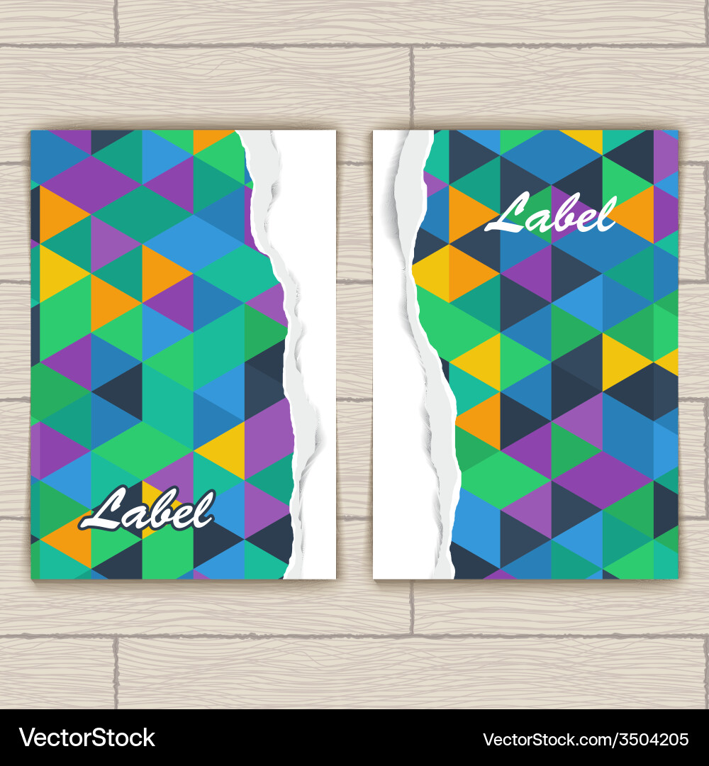 Card with pattern of colorful lozenges Royalty Free Vector