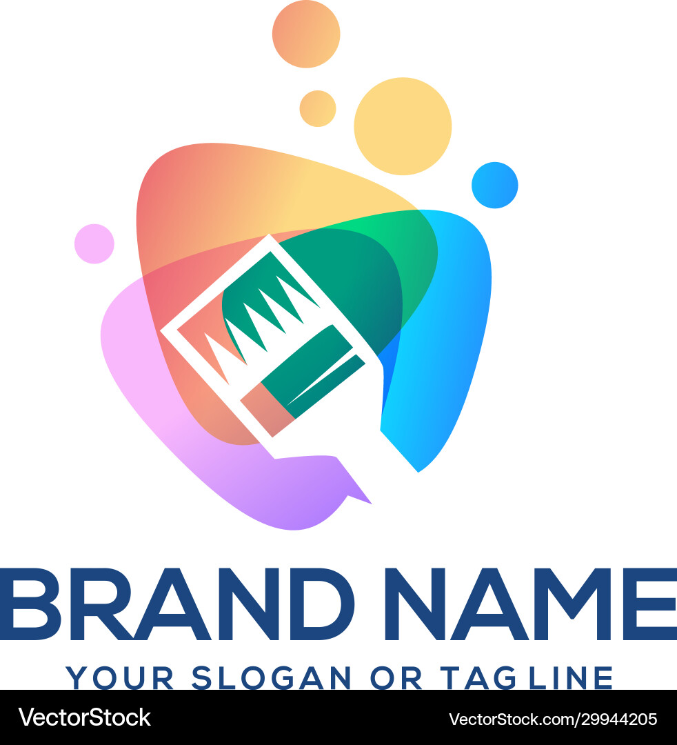 Colorful paint brush design Royalty Free Vector Image