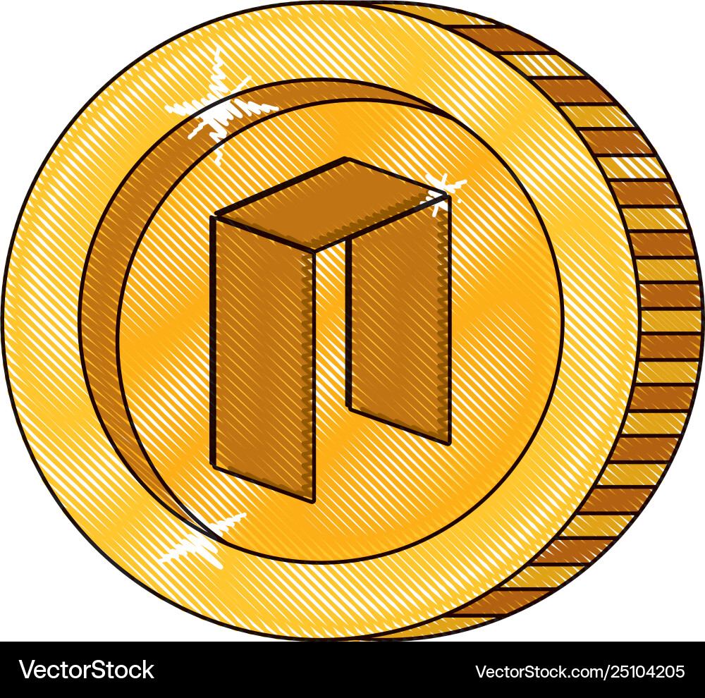 Cryptocurrency neo coin isolated icon Royalty Free Vector