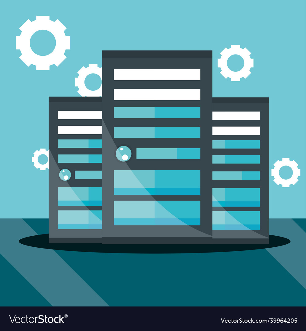 Data center server Royalty Free Vector Image - VectorStock