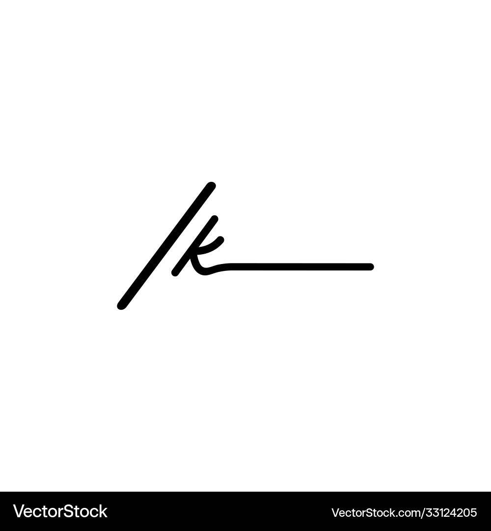 Letter ik signature logo template Royalty Free Vector Image