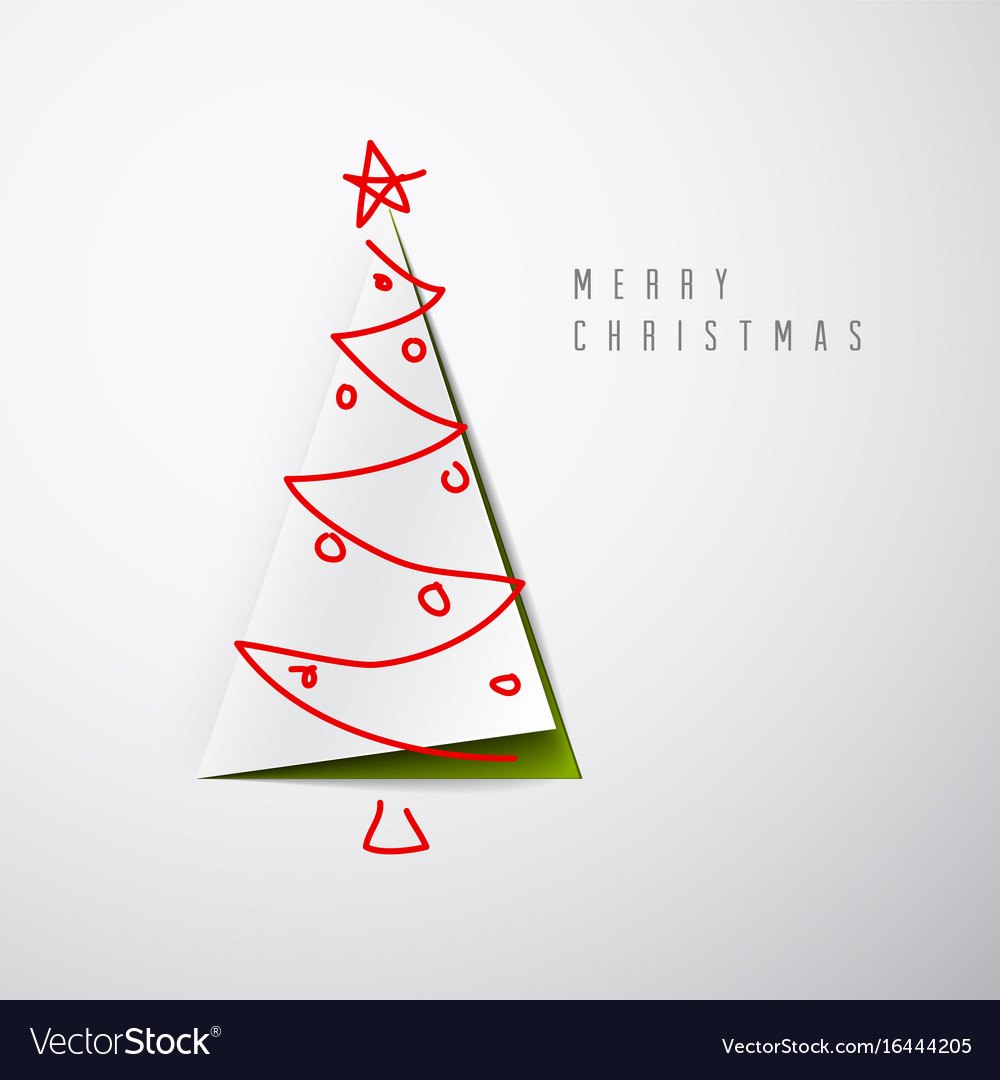 Minimalistic merry christmas card Royalty Free Vector Image