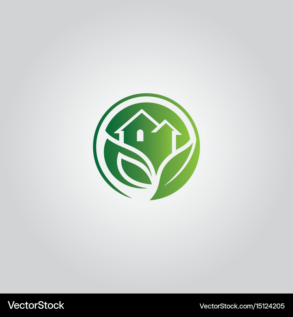 Nature home symbol logo Royalty Free Vector Image