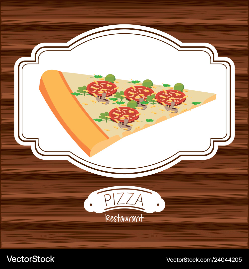 Pizza restaurant fast food Royalty Free Vector Image