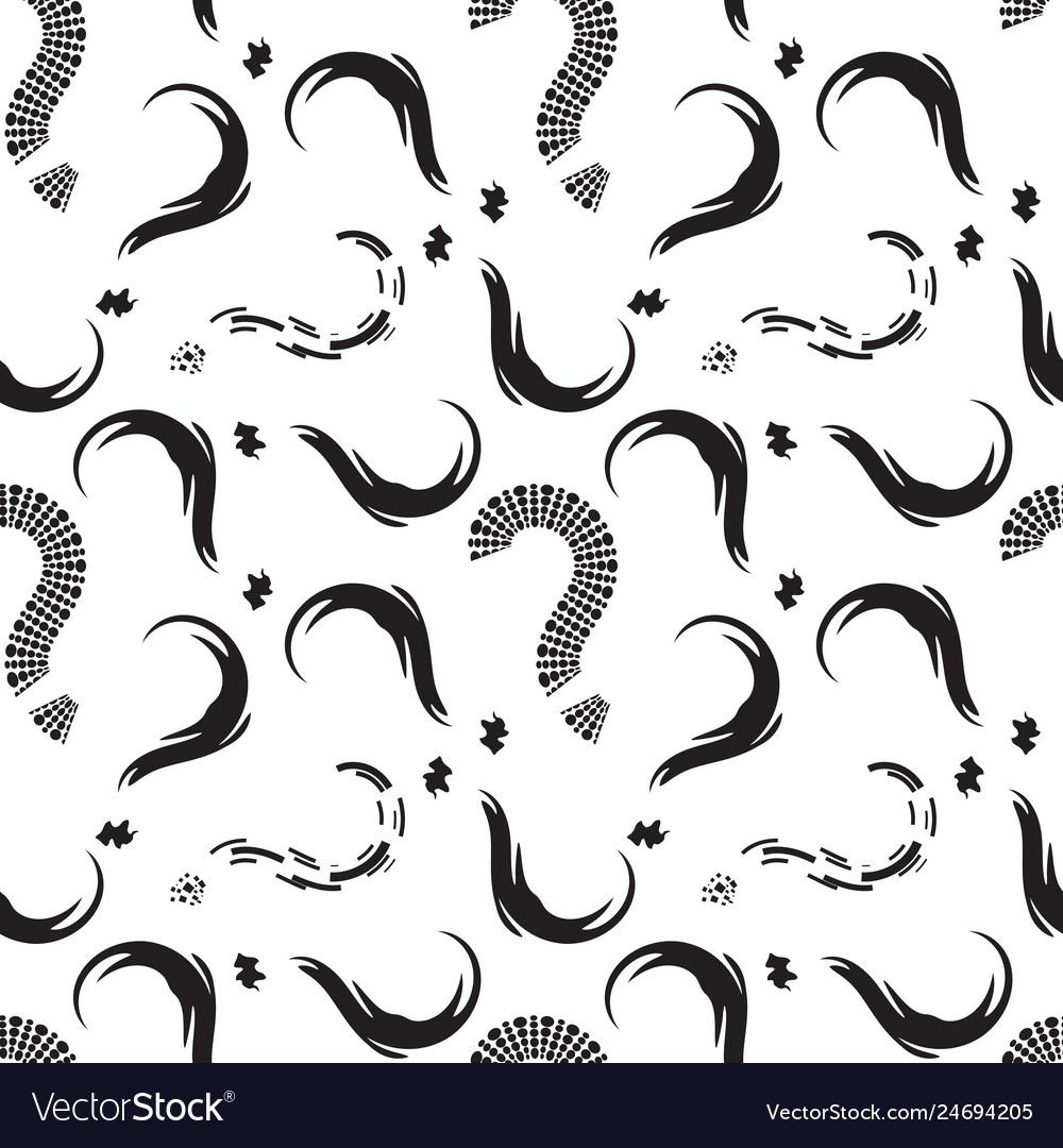 Question marks seamless pattern or interrogation Vector Image