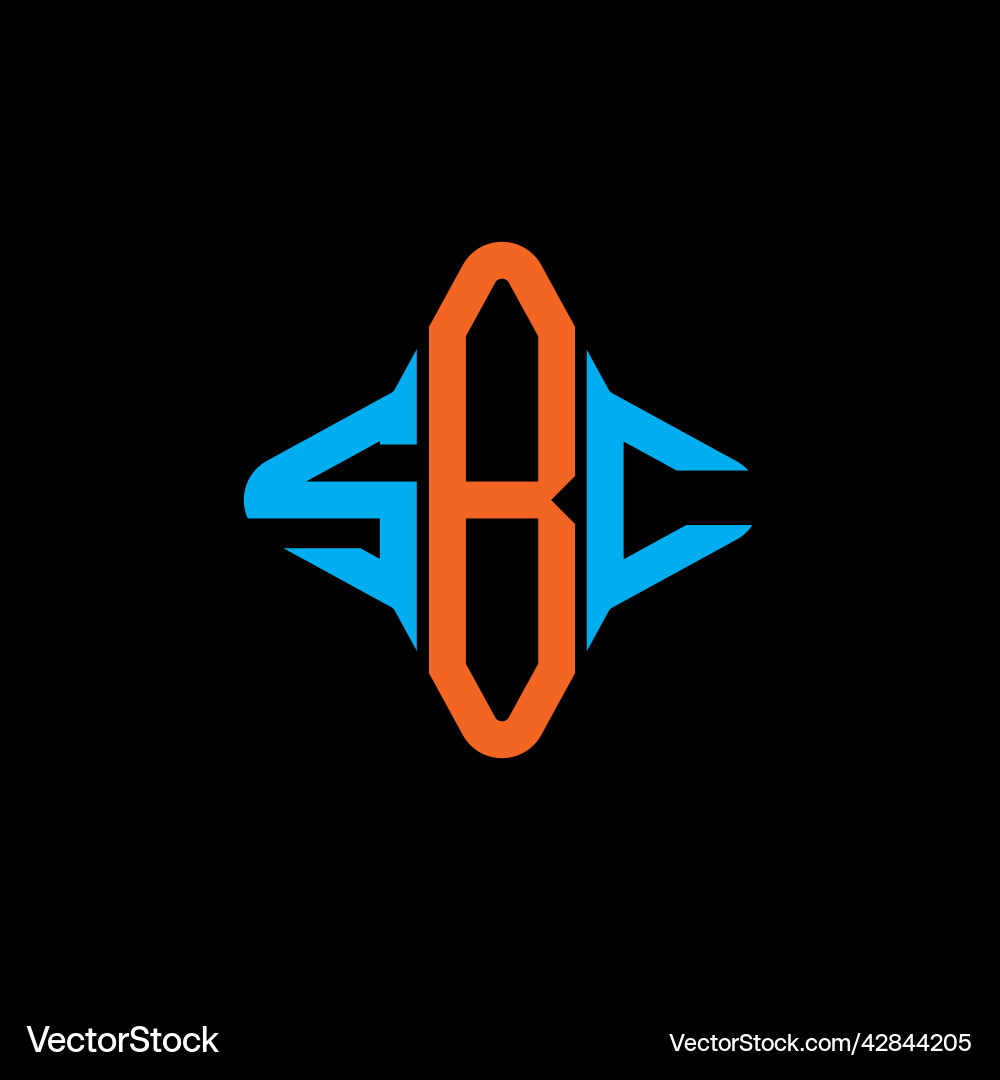 Sbc letter logo creative design with graphic Vector Image