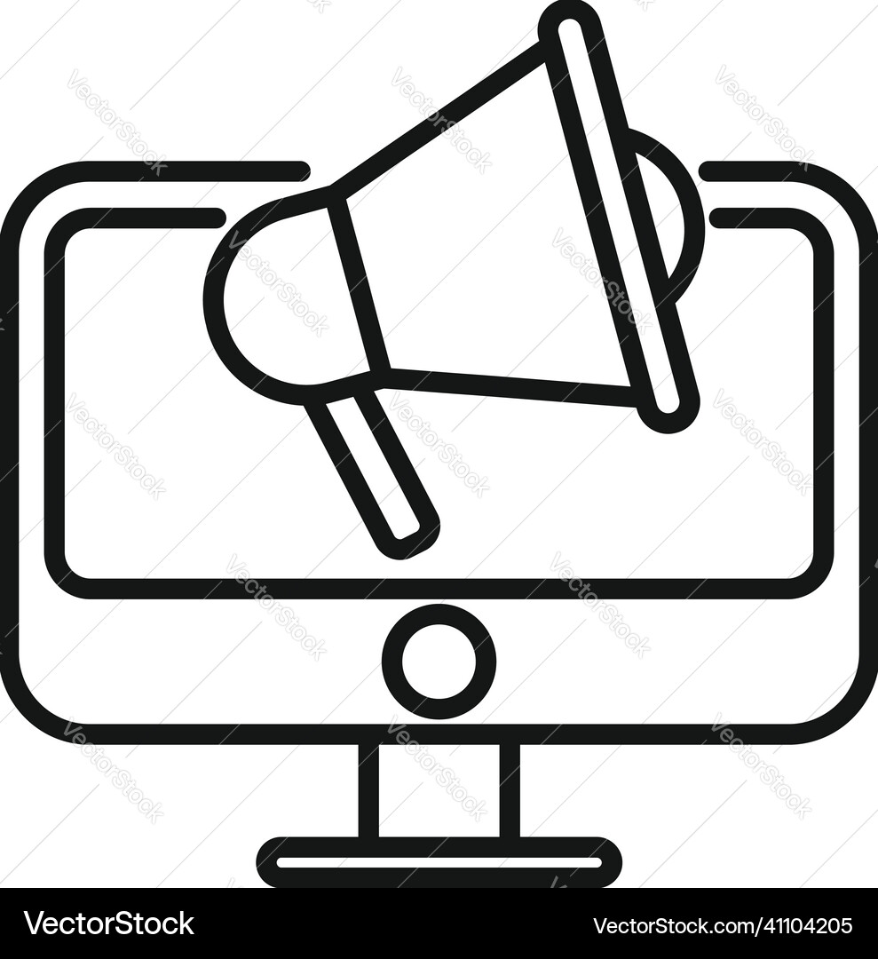 Search target marketing icon outline Royalty Free Vector