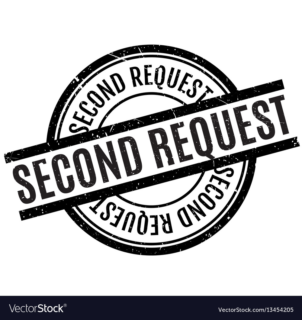 Second request rubber stamp Royalty Free Vector Image