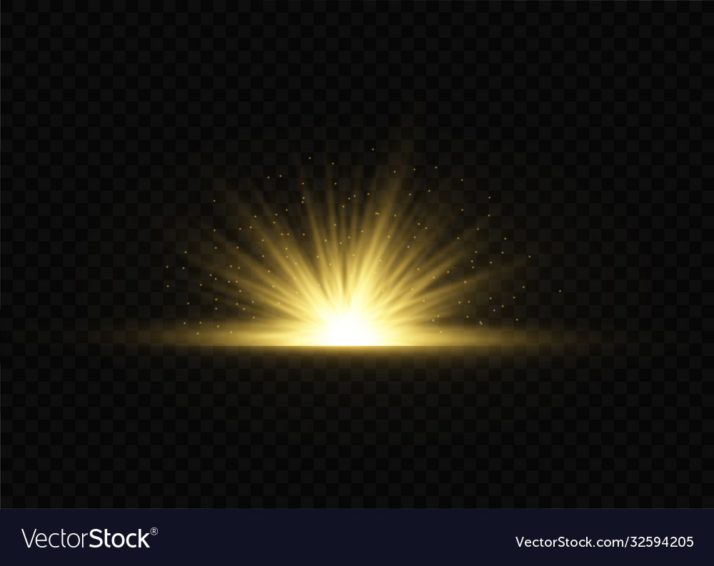 Sun ray light Royalty Free Vector Image - VectorStock