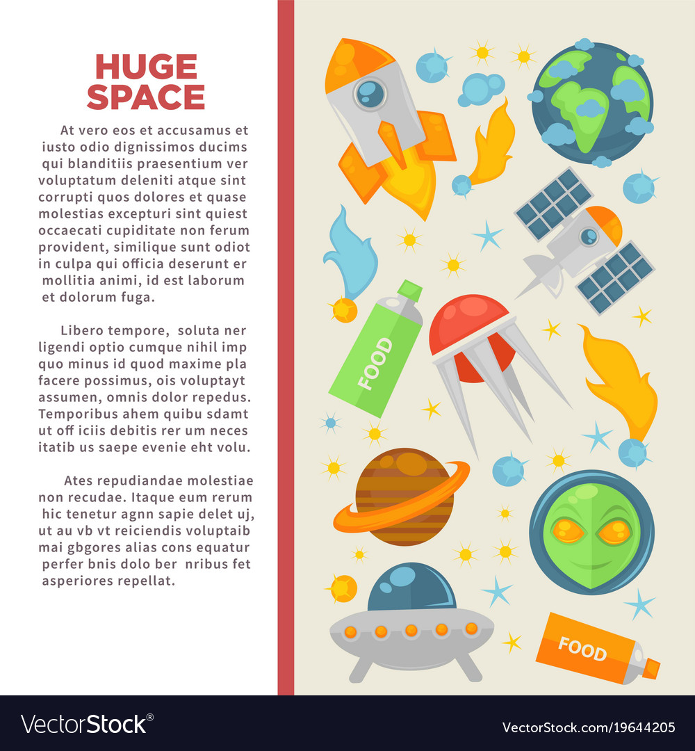 Universe exploration and galaxy space research Vector Image