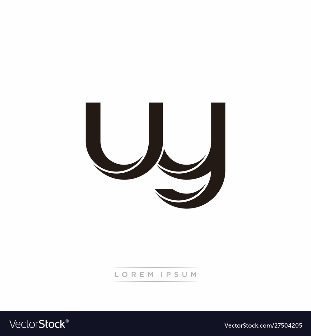 Uy initial letter split lowercase modern monogram Vector Image