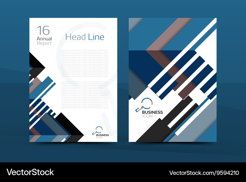 Annual report cover geometric design Royalty Free Vector