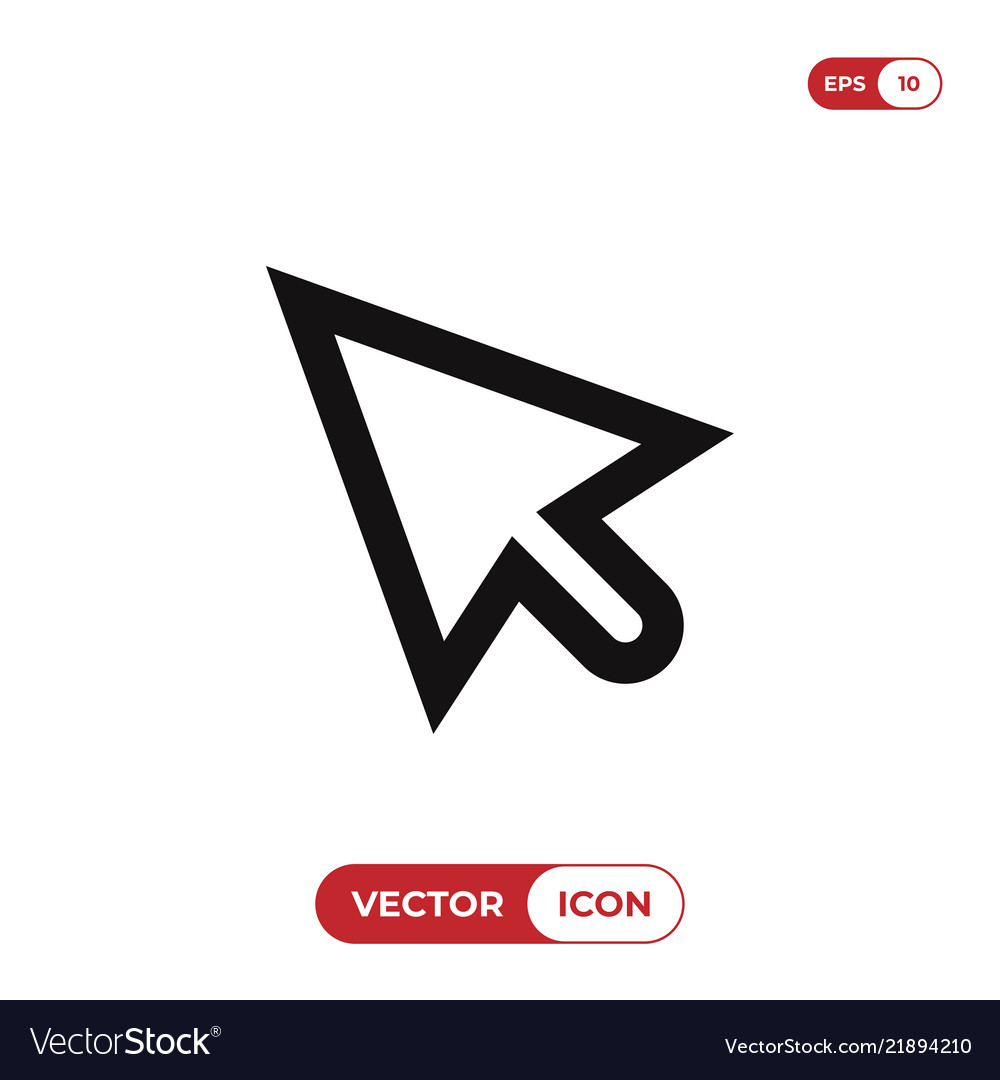 Cursor icon mouse pointer click symbol Royalty Free Vector