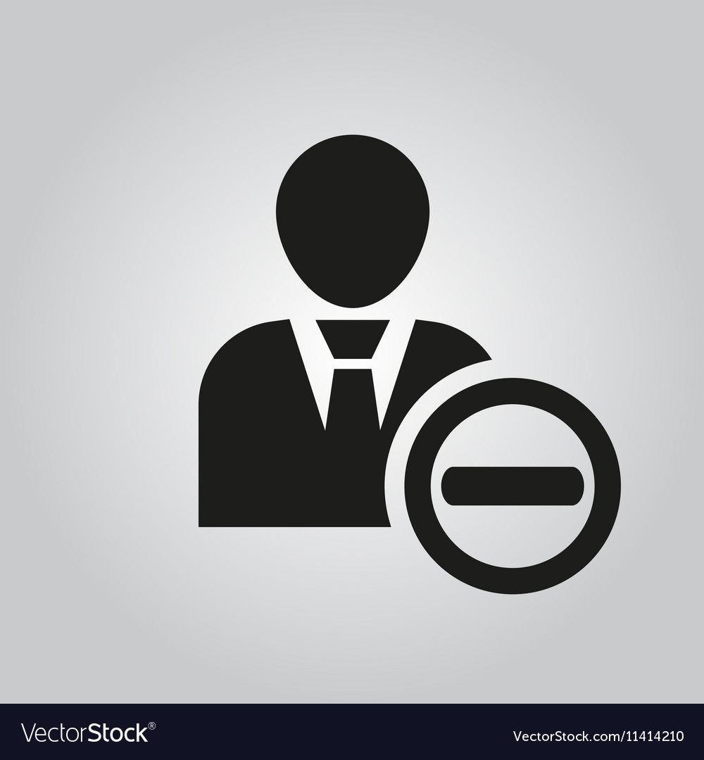Delete user icon a friend Royalty Free Vector Image Delete user icon a friend Royalty Free Vector Image