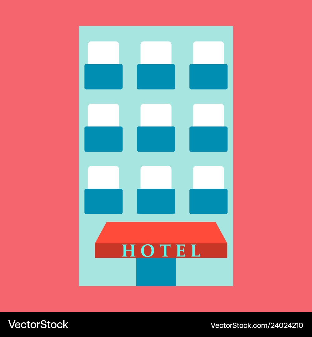 Hotel icon isolated on white background simple Vector Image