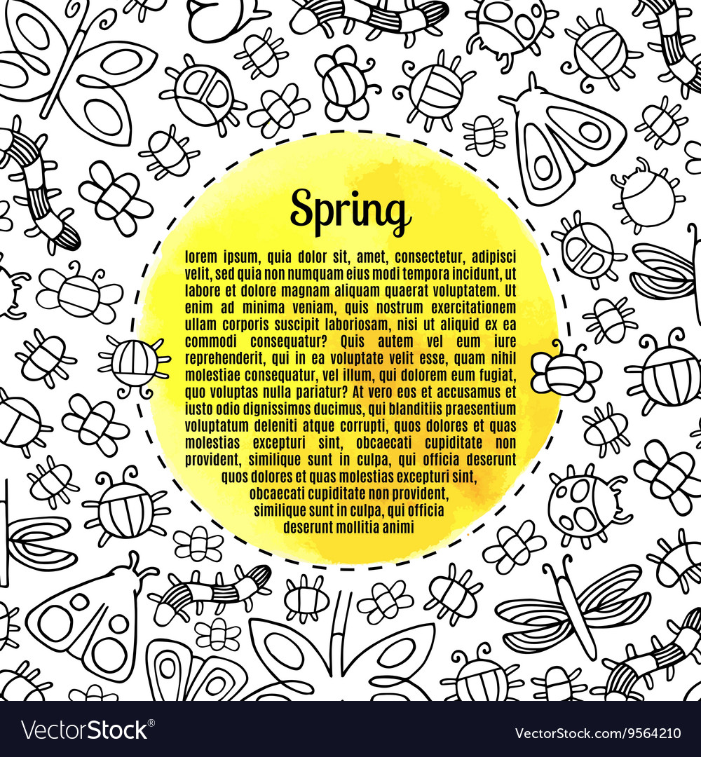 Insects frame Royalty Free Vector Image - VectorStock