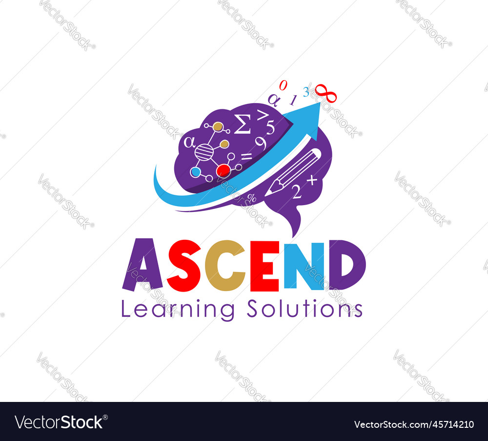 Math education course logo design template Vector Image