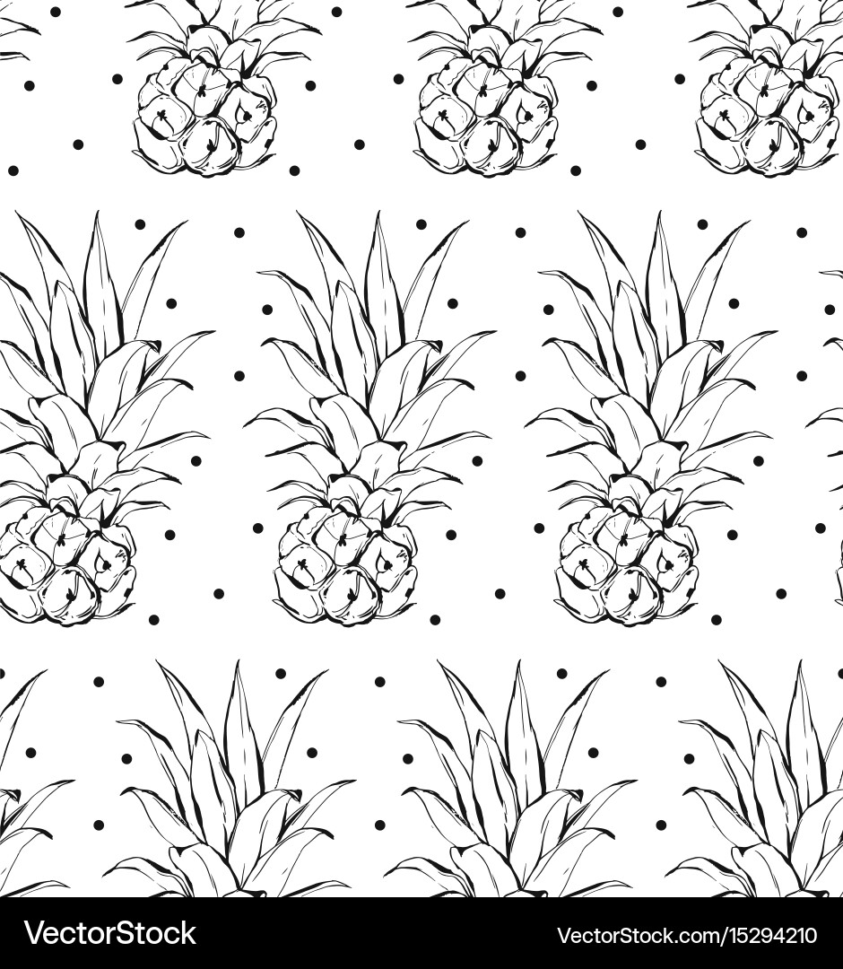 Pineapple pattern simple Royalty Free Vector Image