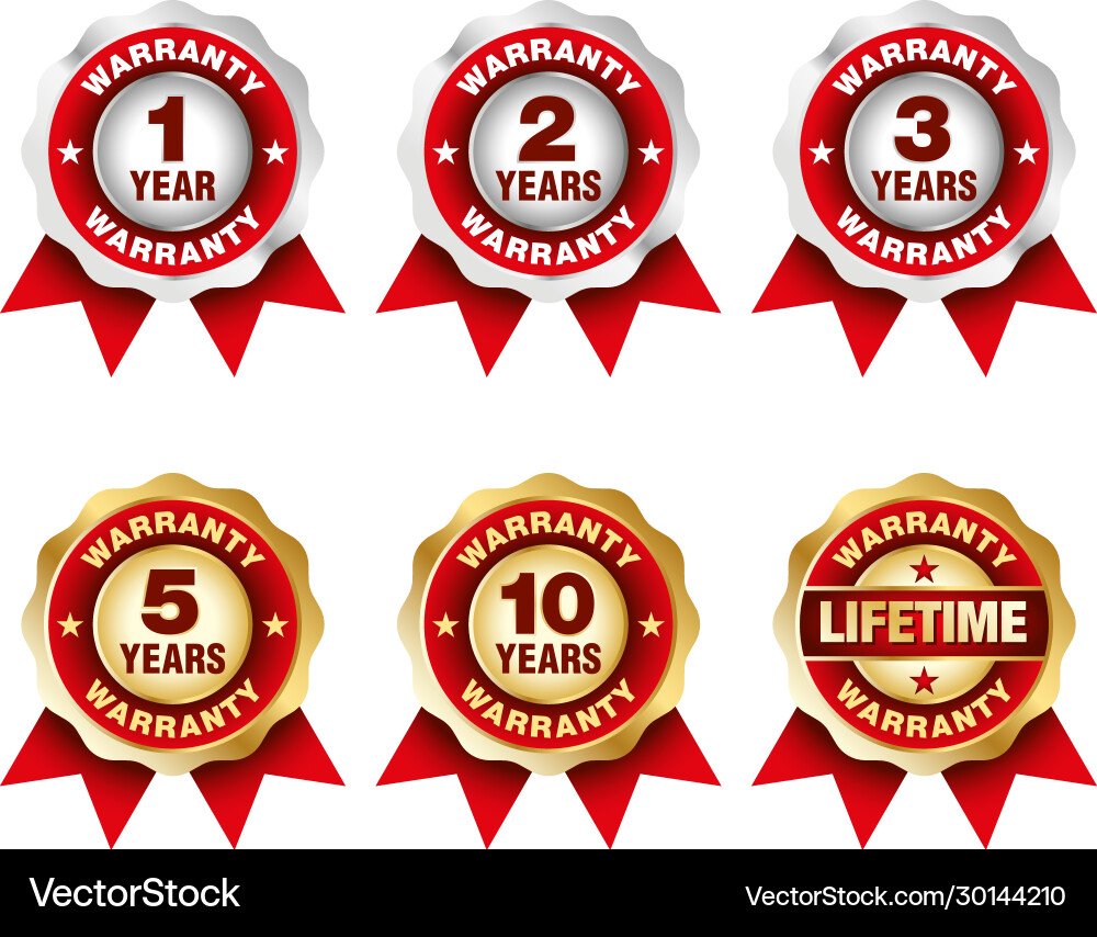 Quality certification warranty badge icon set 1 Vector Image