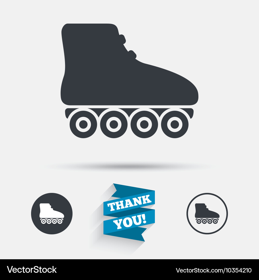 Roller skates sign icon rollerblades symbol Vector Image