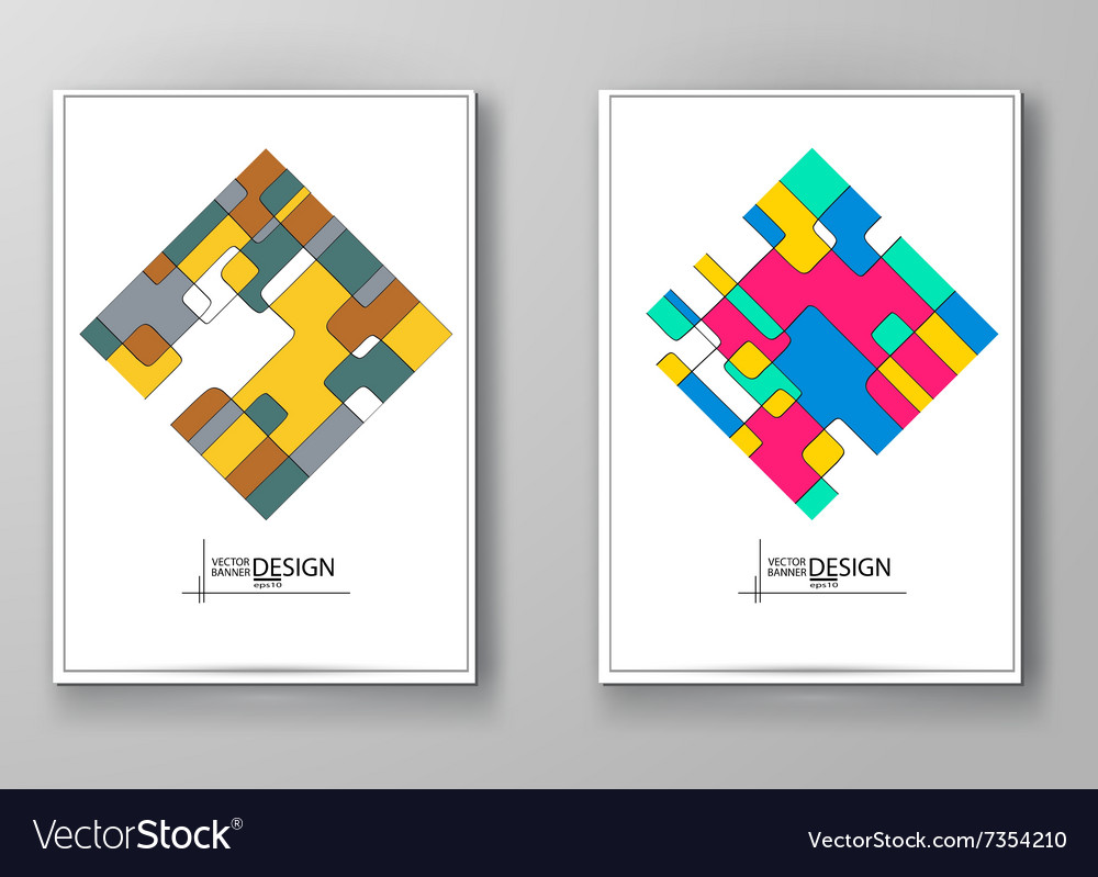 Set of abstract design templates Royalty Free Vector Image