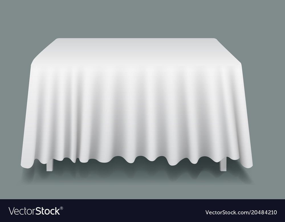 White empty rectangular table Royalty Free Vector Image