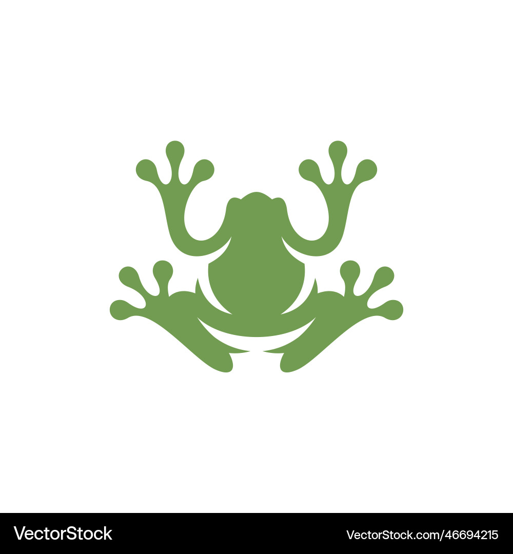 Animal frog simple modern logo design Royalty Free Vector