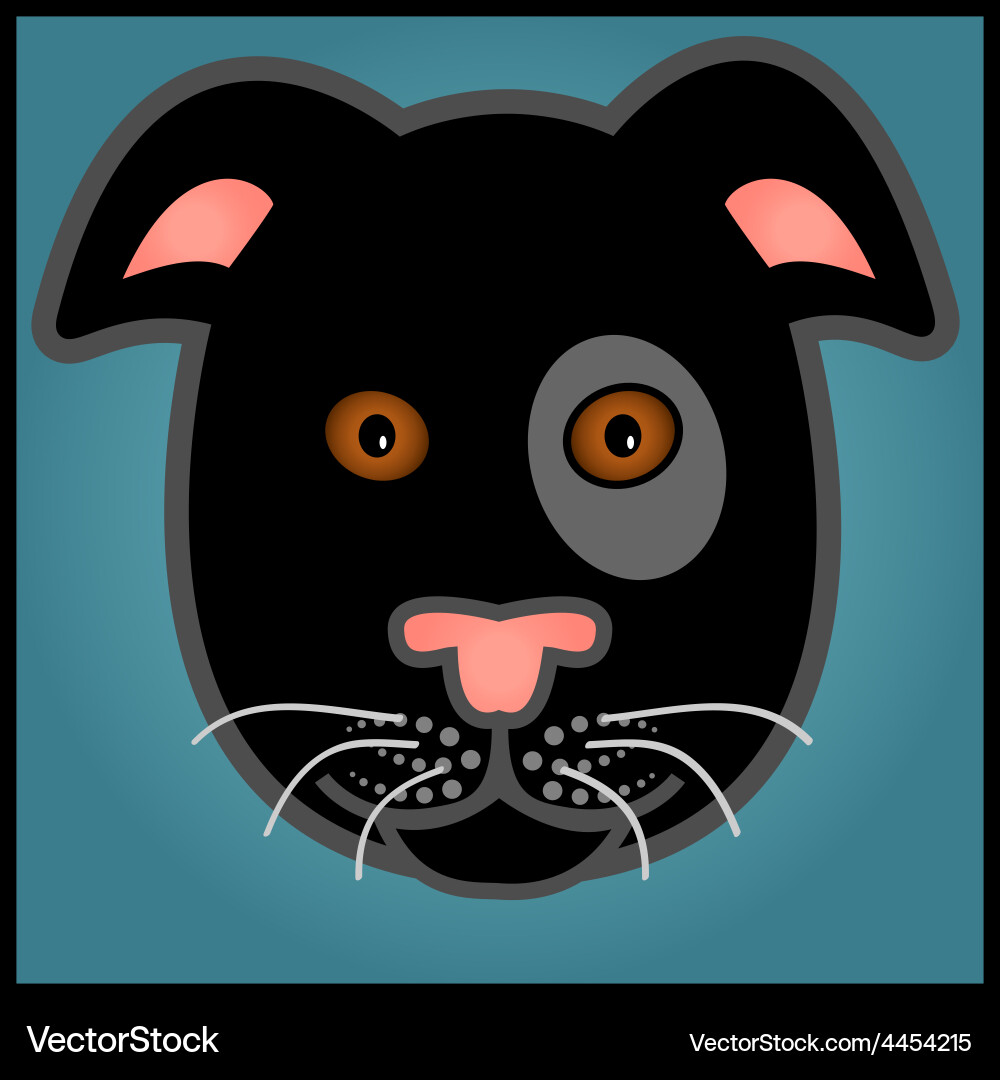 Cartoon black dog Royalty Free Vector Image - VectorStock